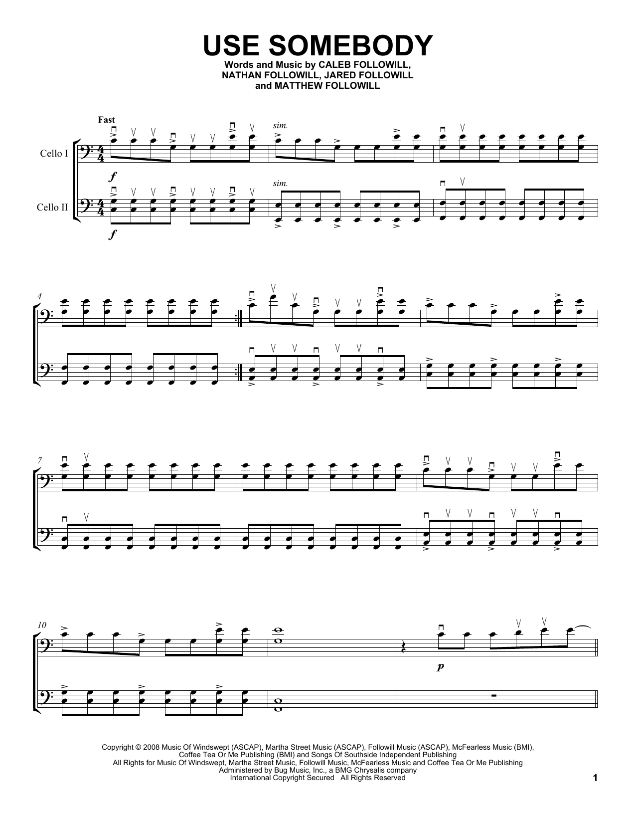 Guitar Chords For Use Somebody