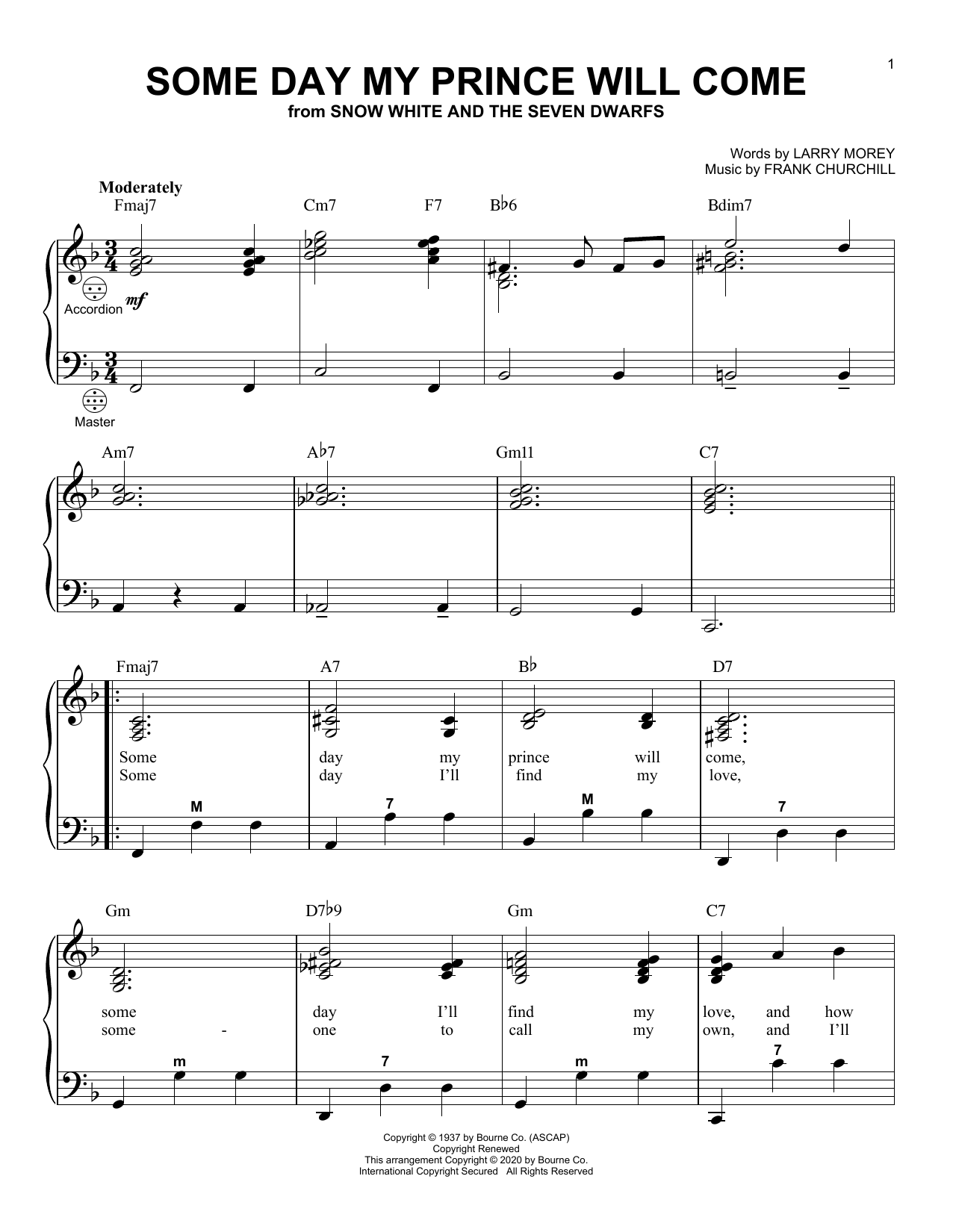Adriana Caselotti "Some Day My Prince Will Come (from Snow White And ...