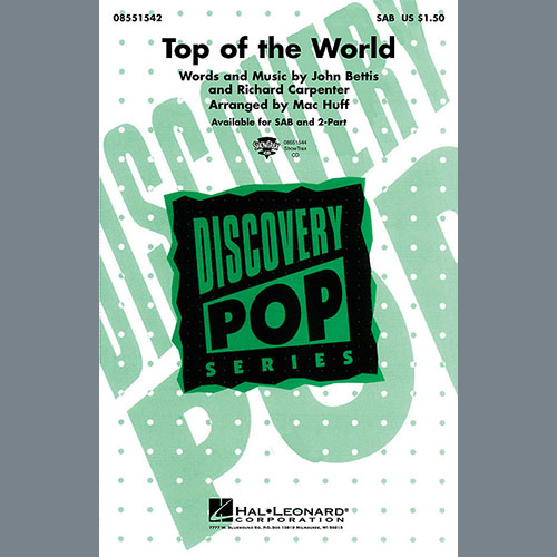 Carpenters "Top Of The World (arr. Mac Huff)" Sheet Music PDF Notes ...