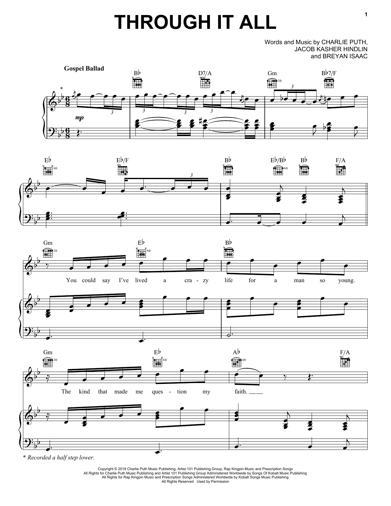 Through It All Guitar Chords