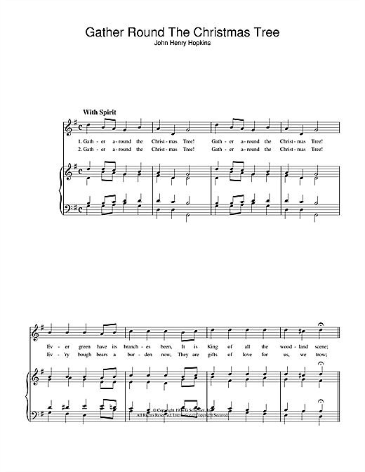 Christmas Carol "Gather Round The Christmas Tree" Sheet Music PDF Notes ...