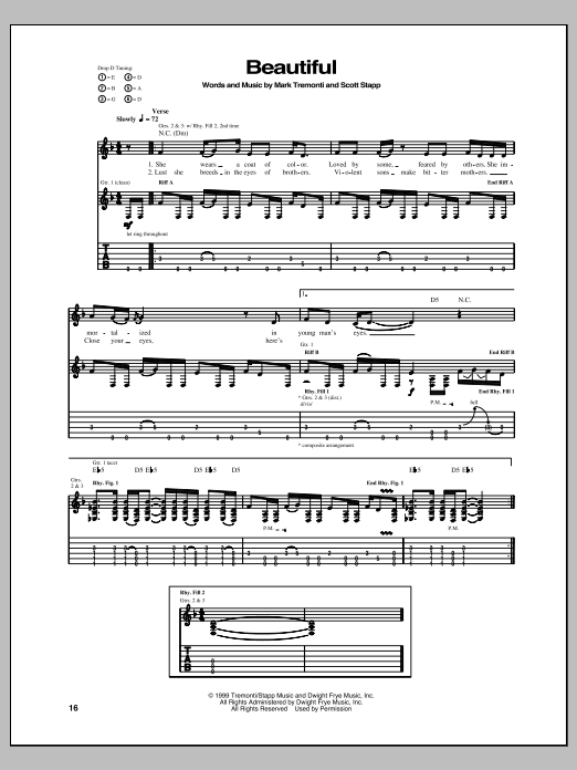 Creed Guitar Chords
