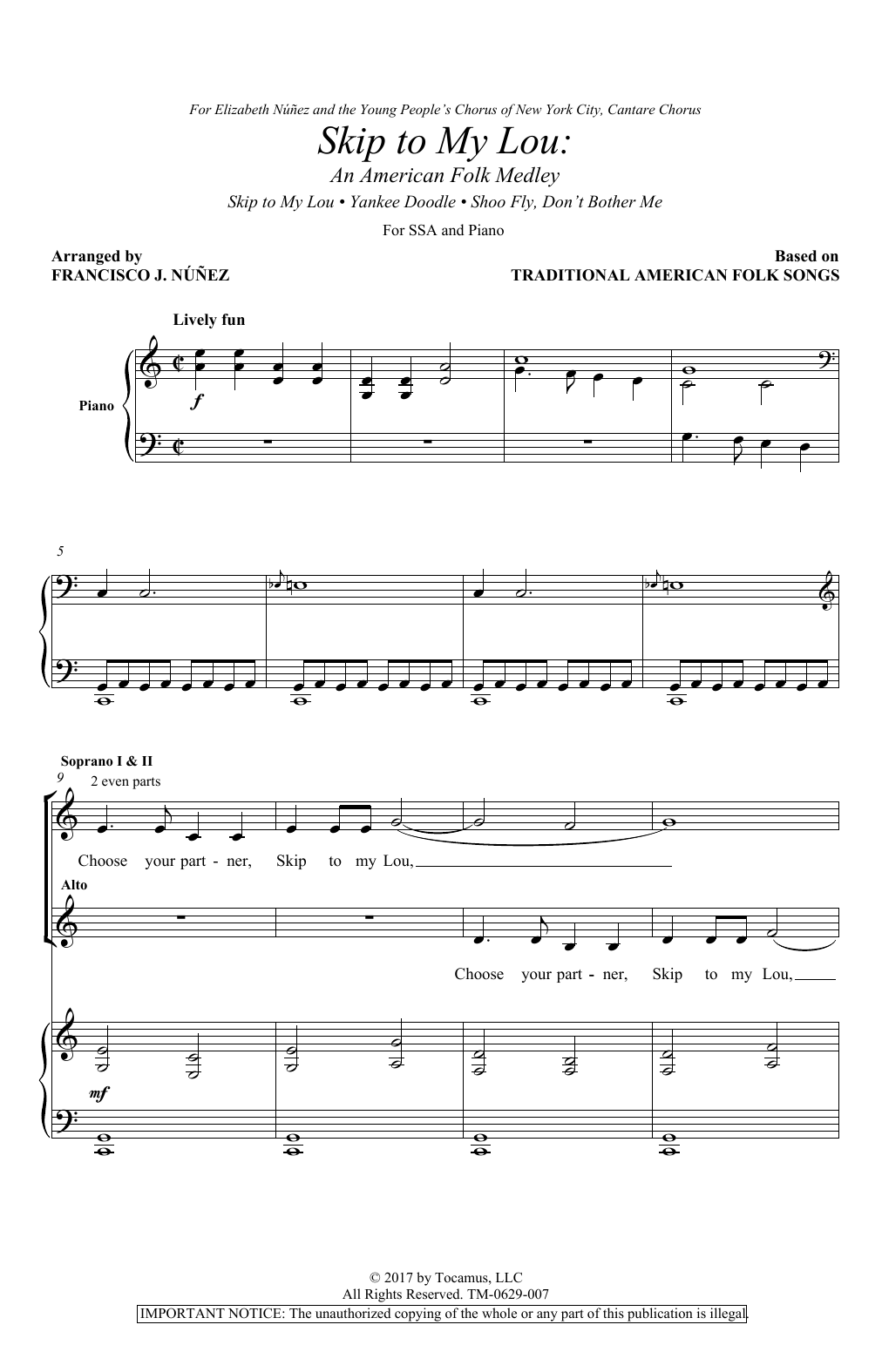 Download Skip To My Lou: An American Folk Medley Sheet Music PDF ...