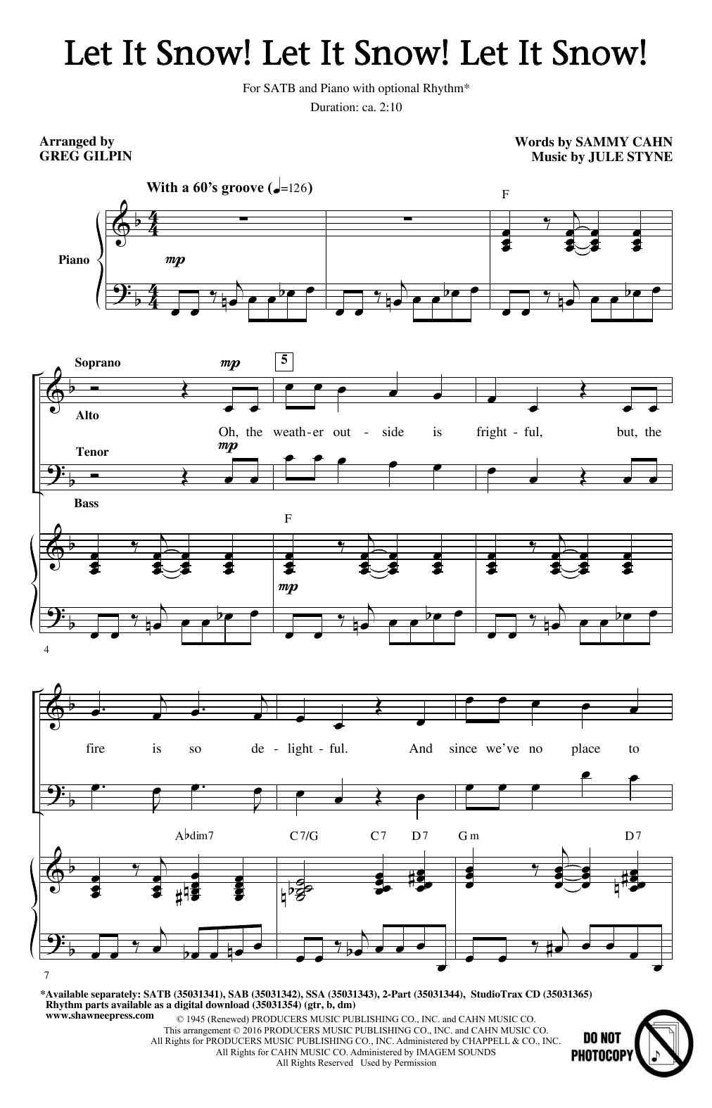 Guitar Chords For Let It Snow