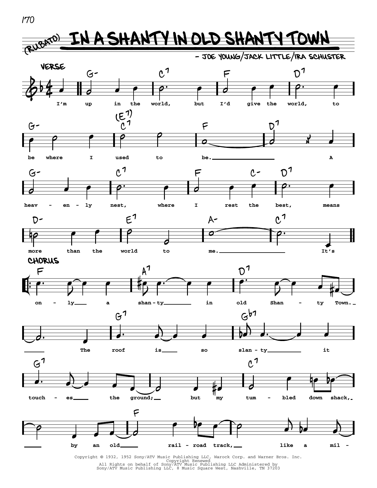 Ira Schuster "In A Shanty In Old Shanty Town (arr. Robert Rawlins ...