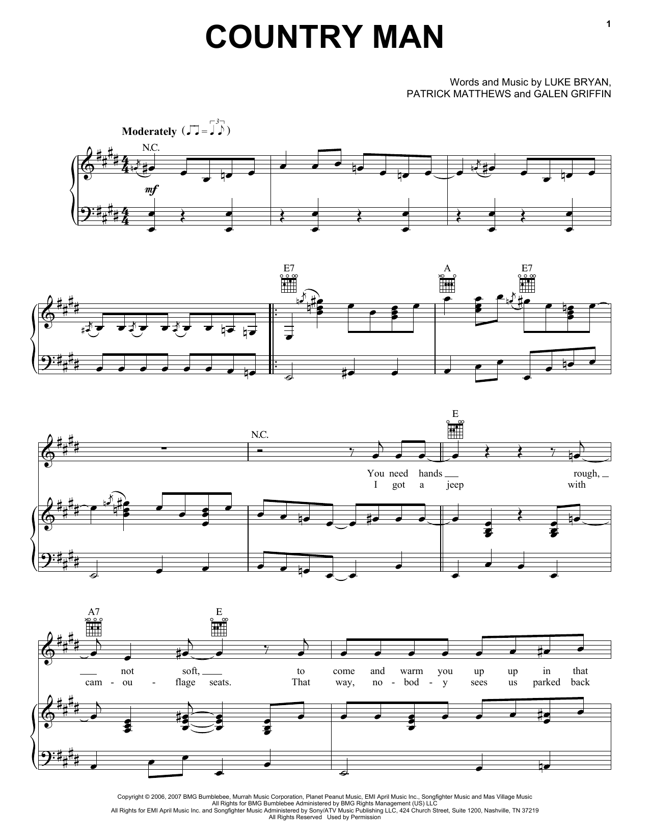 Luke Bryan Guitar Chords