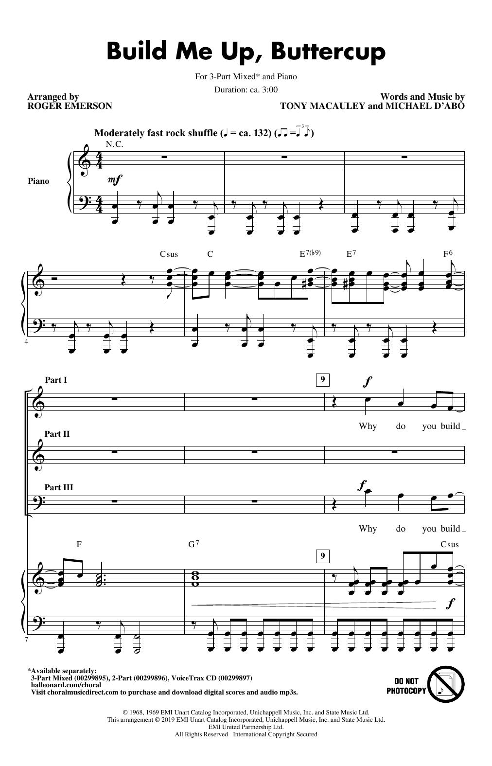 Download The Foundations "Build Me Up, Buttercup (arr. Roger Emerson ...