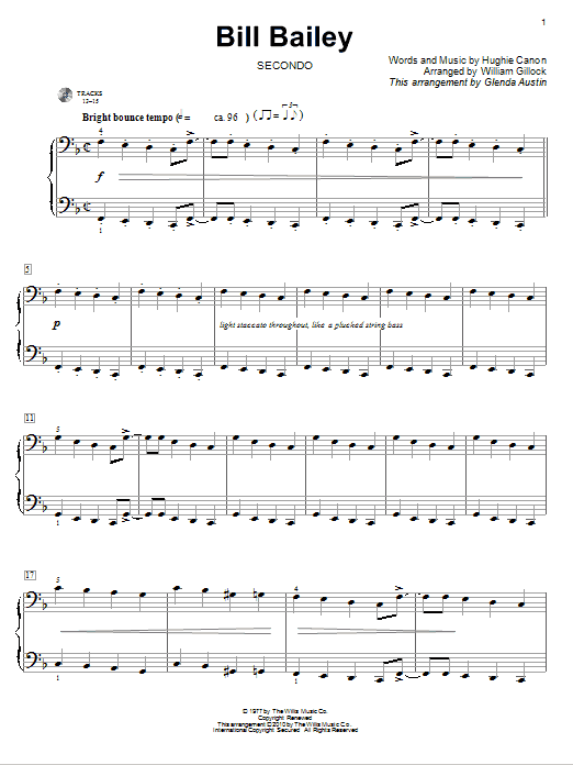 William Gillock "Bill Bailey" Sheet Music & PDF Chords | Educational ...