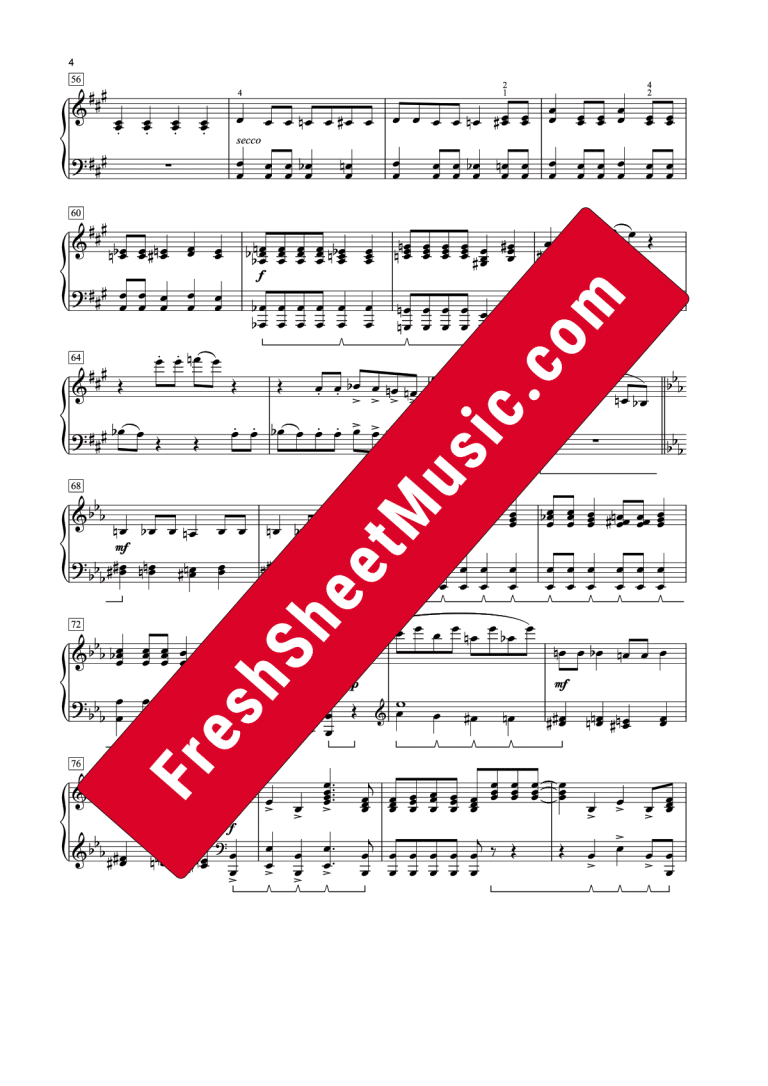 Bohemian Rhapsody Sheet Music by Queen in Bb | Easy Piano